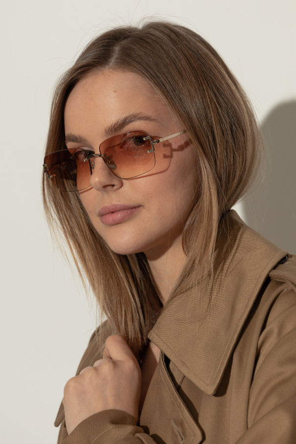 Pomarańczowy Okulary przeciwsłoneczne `Sasha` Linda Farrow - Vitkac Polska